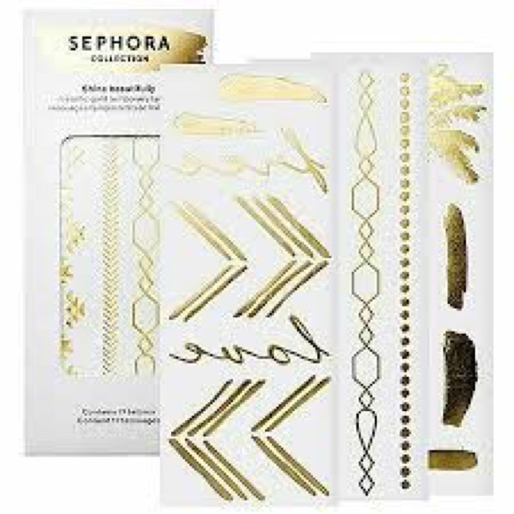 Sephora | Makeup | Sephora Gold Metallic Temporary Tattoos Shine ...